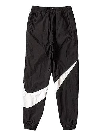 Nike Big Swoosh Sportswear Woven Long Pants Sports Pants Us Edition - Black