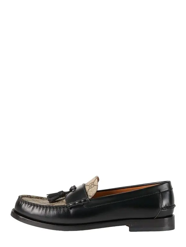 Gucci Tassel Gg Loafers - Black Ebony