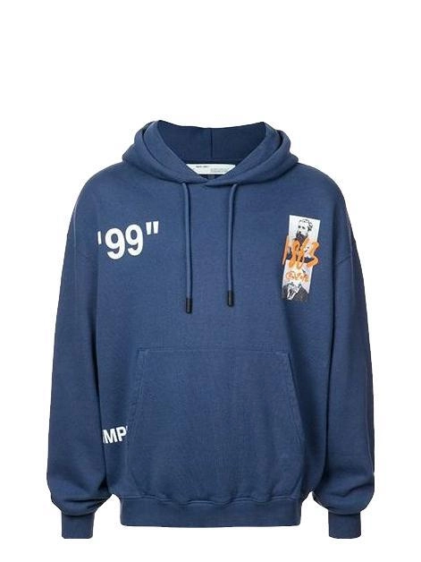 Off-White 99" Graphic Hoody - Blue