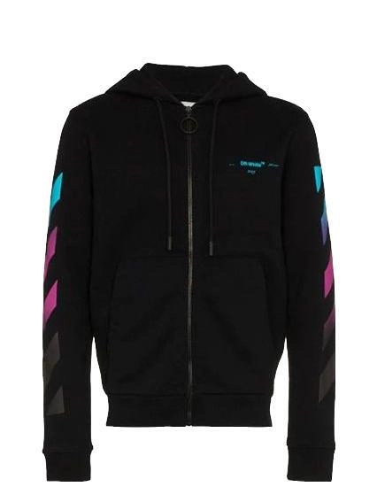 Off-White Gradient Arrows Sketch Hoodie - Black