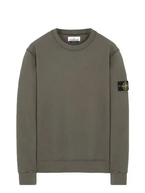 Stone Island Garment Dyed Crew Sweatshirt - Dark Green