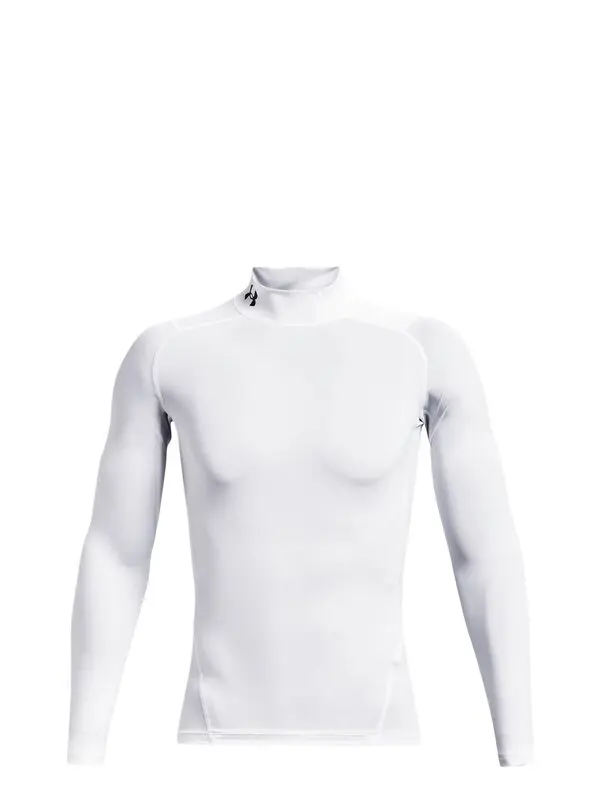 Under Armour Heatgear Compression Mock T-shirt - White/black