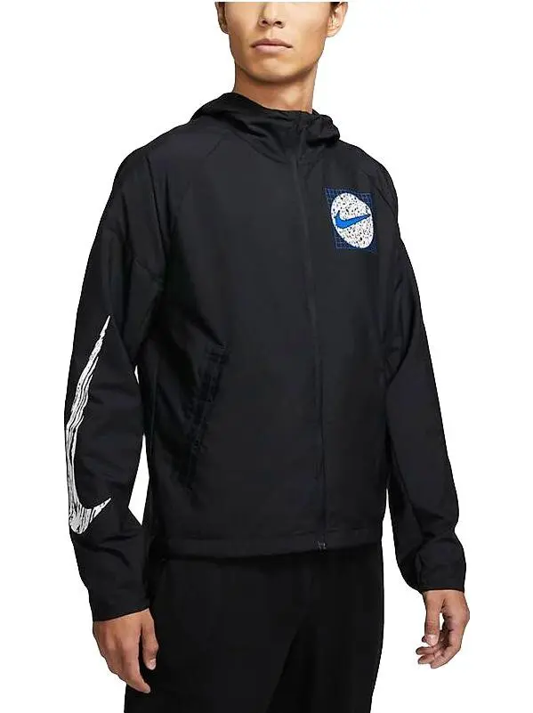 Nike Wild Run Casual Running Hooded Jacket - Black