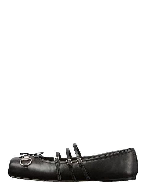 Gucci Horsebit Ballet Flats - Black