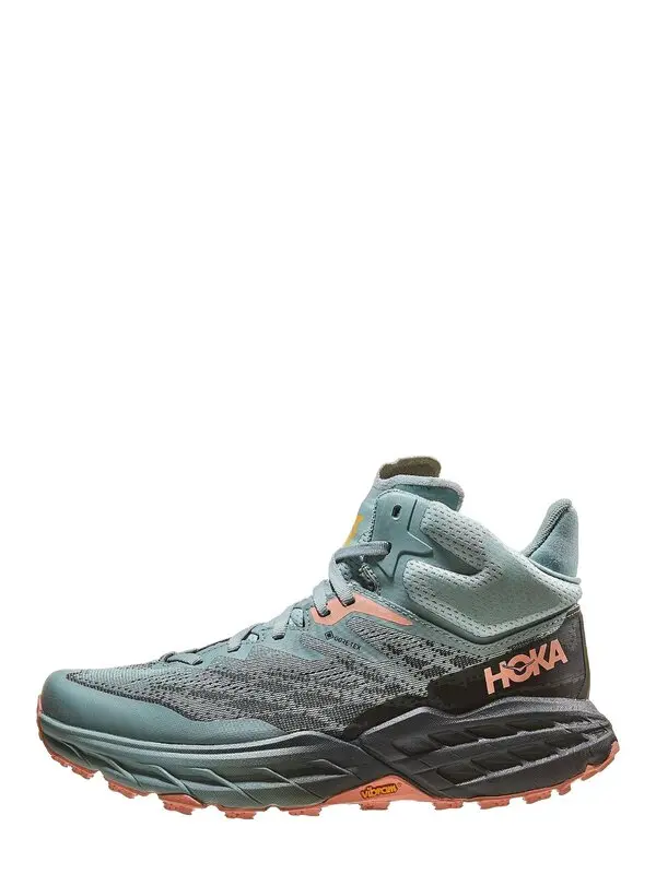 Hoka One One Speedgoat 5 Mid Gtx Athletic High Top Sneakers - Agave/spruce