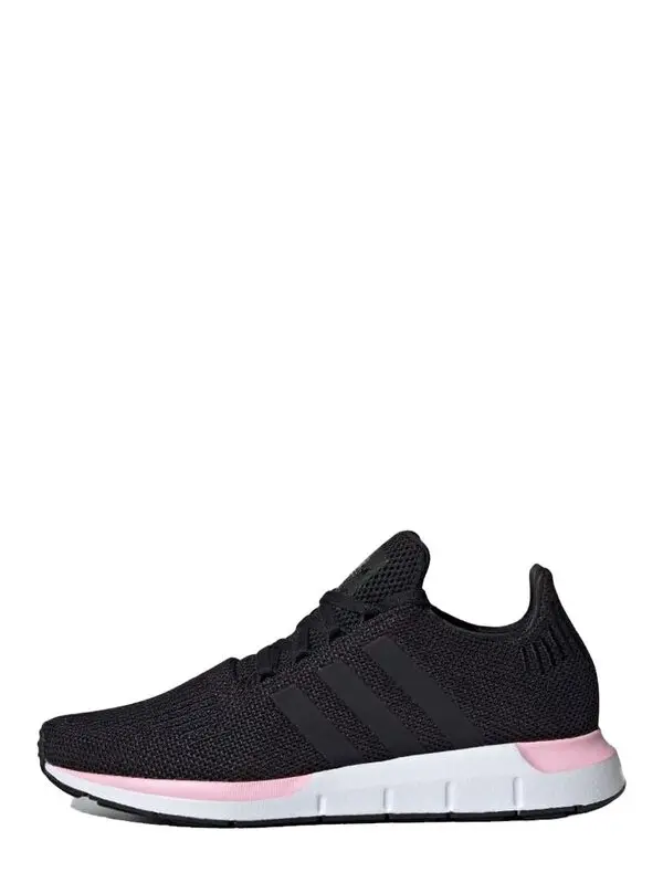 Adidas Swift Run Lace-up Sneakers - Black/white/pink