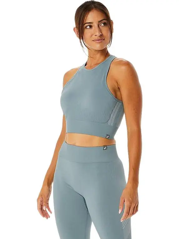 Asics Nagino Flex Seamless Bra 'light Steel - Grey