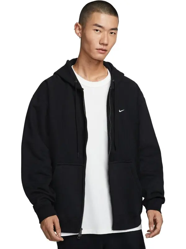 Nike Solo Swoosh Full-zip Fleece Hoodie - Black