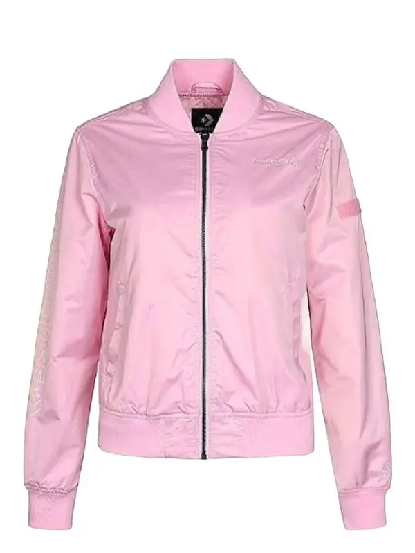 CONVERSE Long Sleeve Stand Collar Jacket - Pink