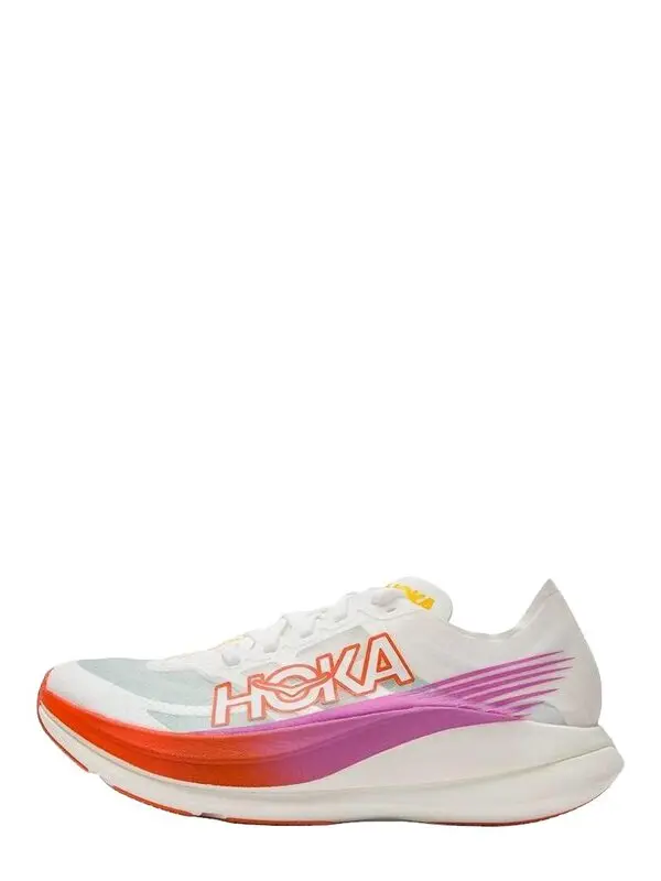 Hoka One One Rocket X 2 Athletic Sneakers - Frost/lava