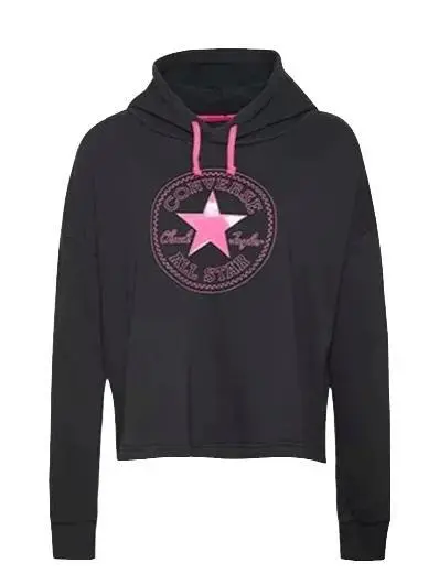 CONVERSE Hooded Knit Pullover - Black