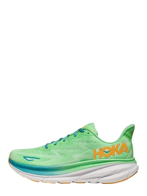Hoka One One Clifton 9 Athletic Sneakers - Zest/lime Glow