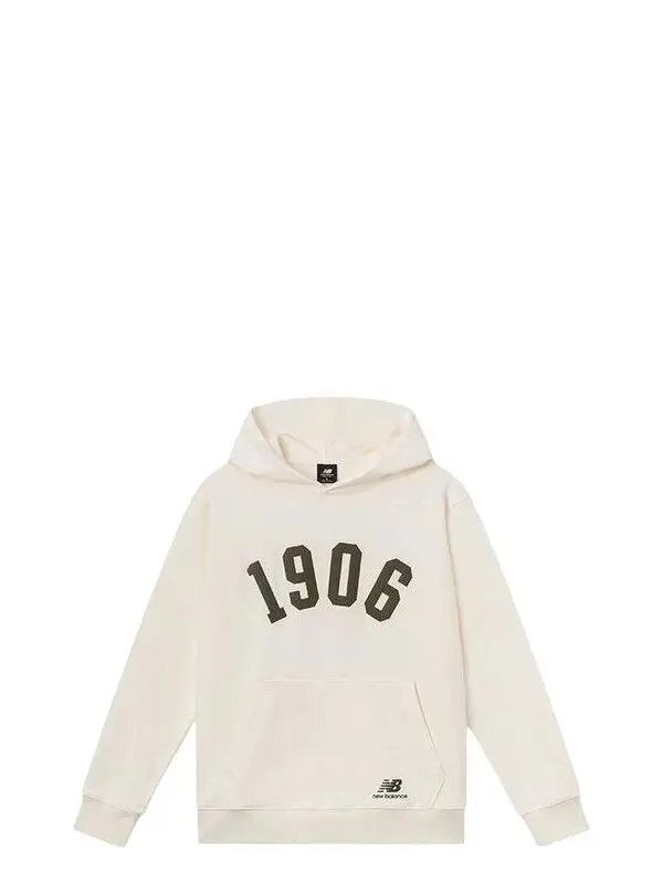 NEW BALANCE Logo Print Hoodie - White