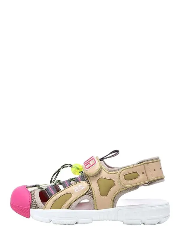 Gucci Tinsel Sport Sandals - Beige/pink