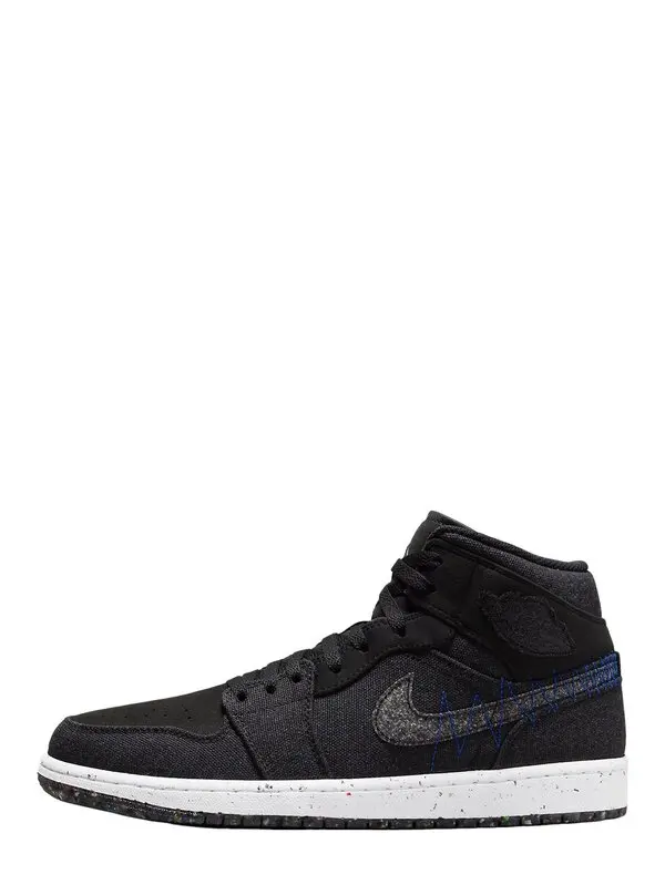 JORDAN 1 Mid Crater Sneakers - Black/white/royal Blue