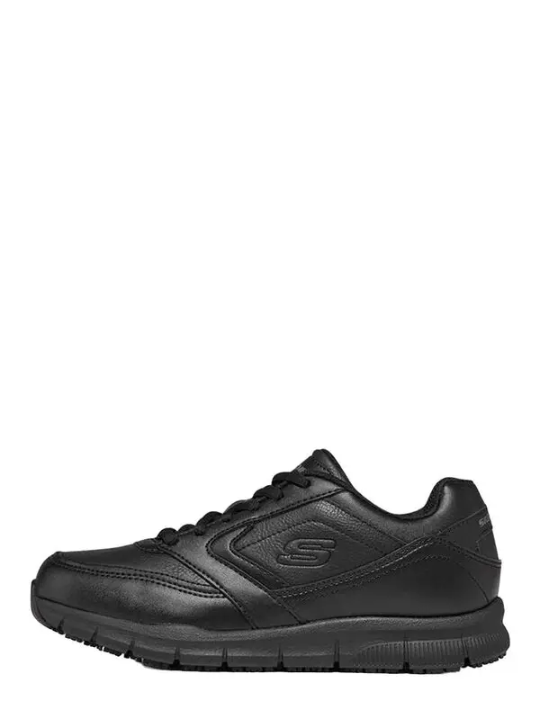 Sketchers Work Relaxed Fit Nampa Wyola Sr Slip-on Sneakers - Black