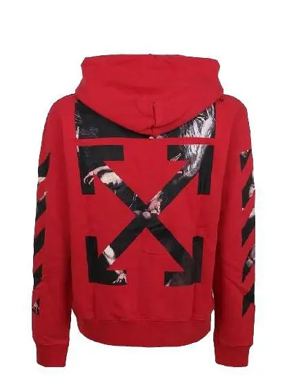 Off-White Painting" Hoodie - Red
