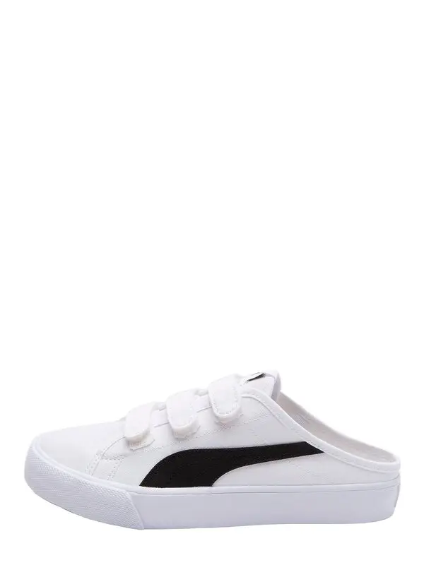 PUMA Bari Mule With Velcro Fastening - White/black