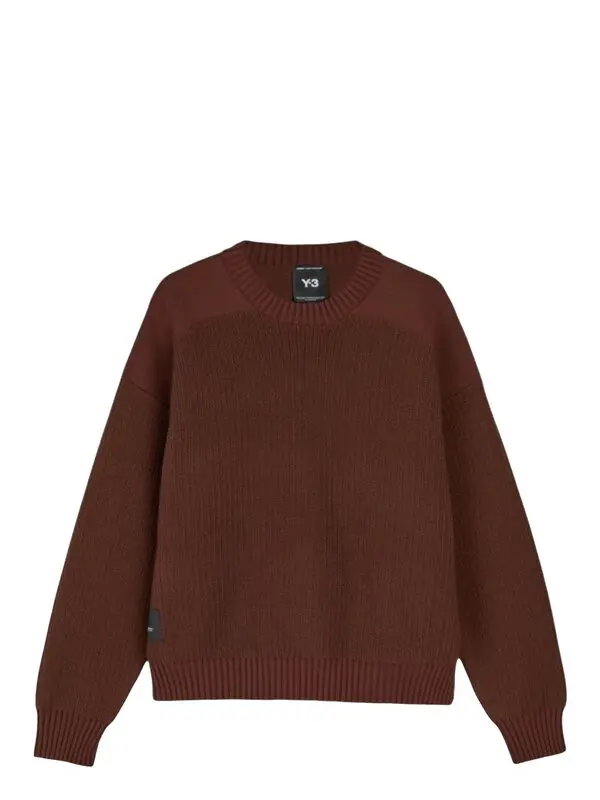 Adidas Y-3 Ut Knit Crew Sweater - Mystery Brown