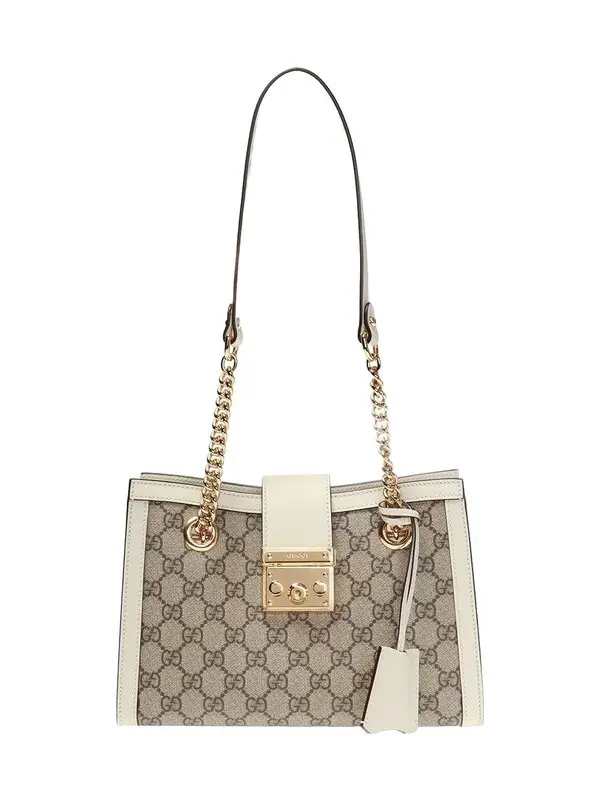 Gucci Padlock Chain Handbag - Cream