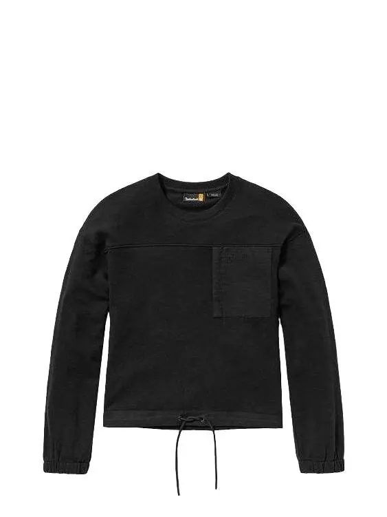 Timberland Bold Beginnings Mix Media Crewneck Sweater - Black