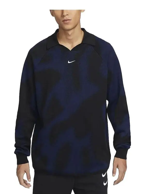 Nike Culture Knit Long-sleeve Sweater - Navy/black