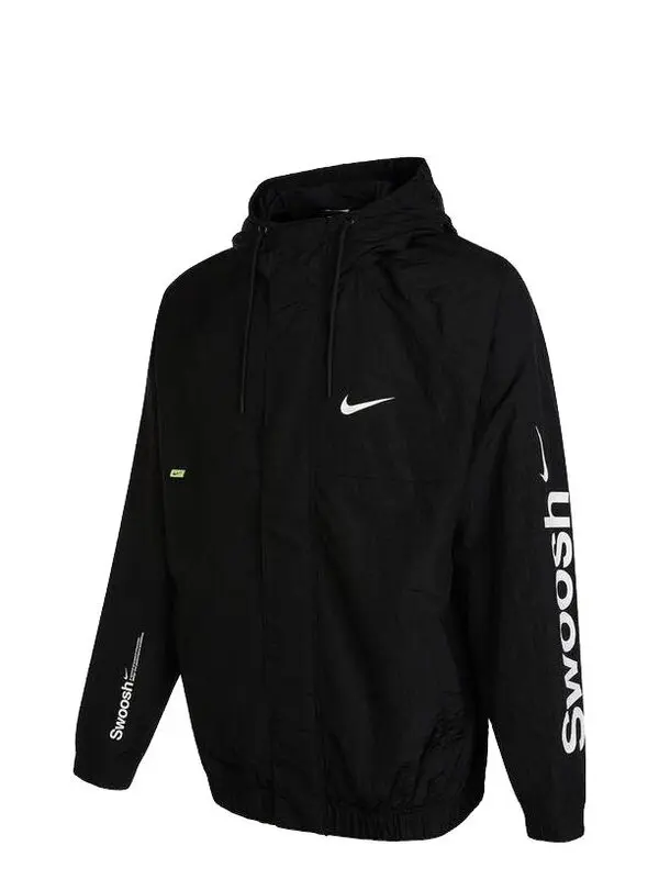 Nike Alphabet Logo Printing Woven Hooded Jacket - Default Color