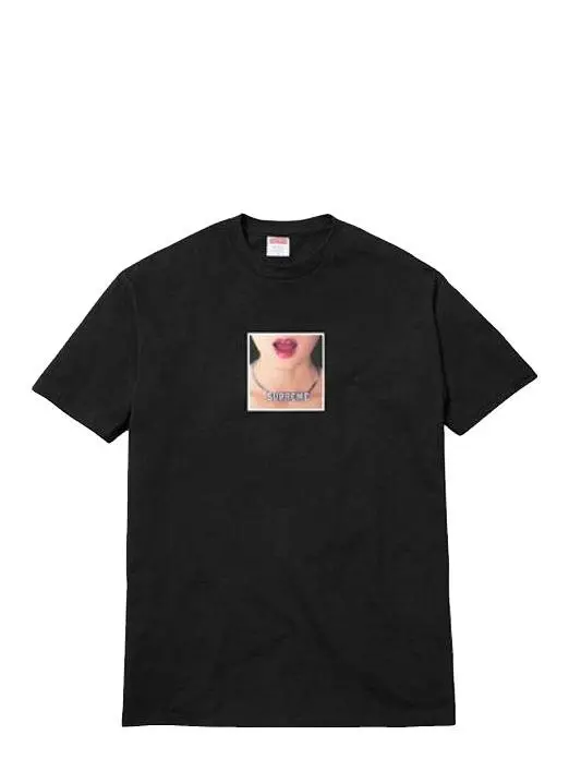 Supreme Ss18 Necklace Tee Printing Short Sleeve - Black