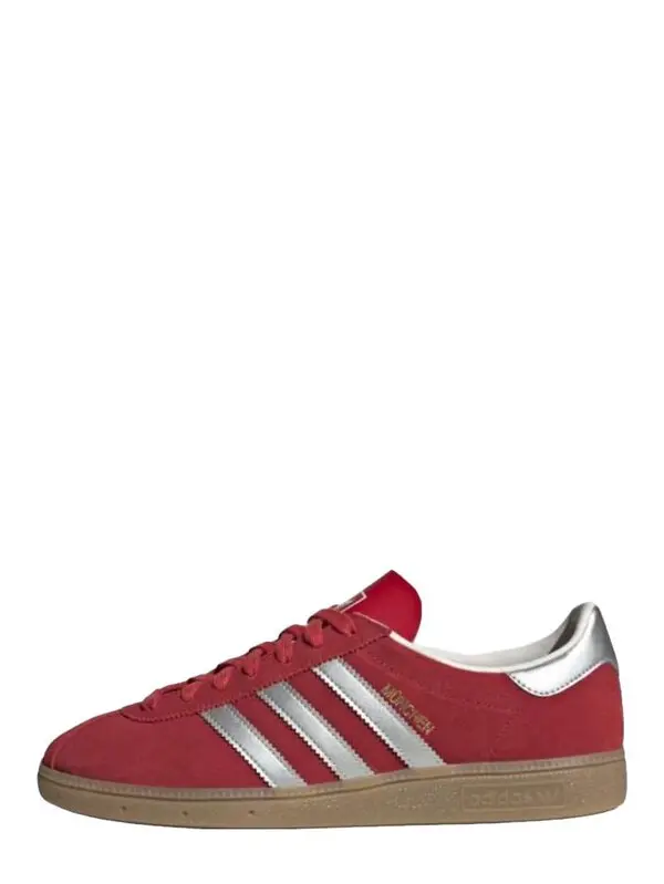 Adidas Munchen Scarlet Gum Sneakers - Scarlet/matte Silver/gum