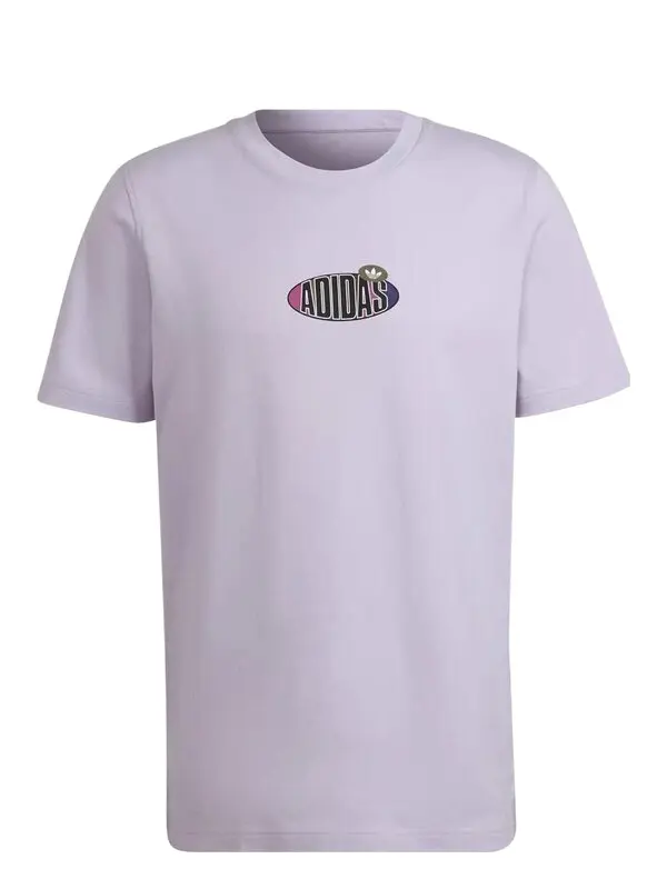 Adidas Originals Minimalistic Alphabet Logo Printing Round Neck Short Sleeve White T-shirt - Default Color