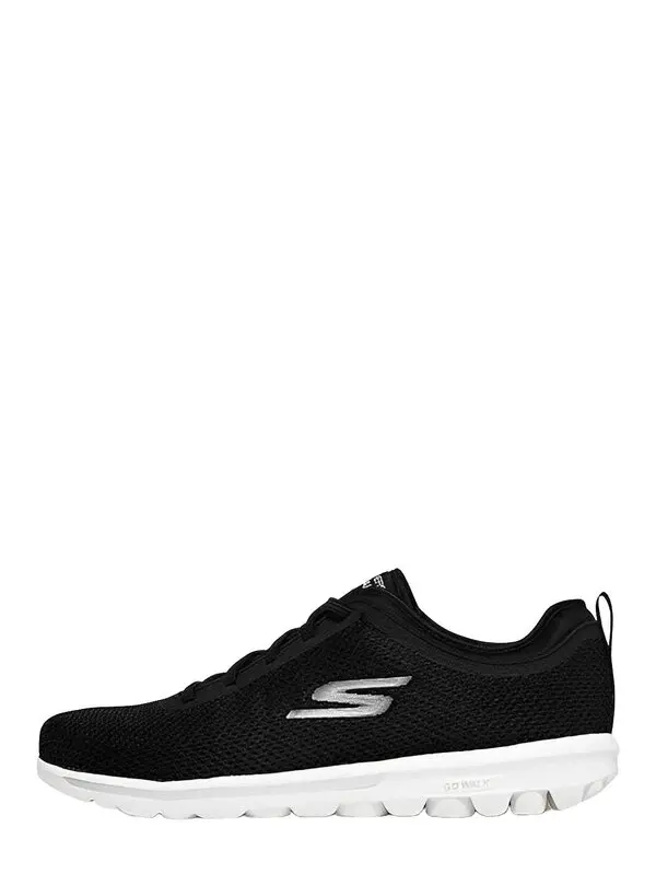 Sketchers Go Walk Classic Lace Up Sneakers - Black/white