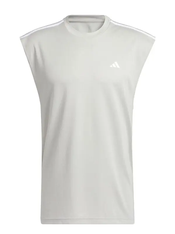 Adidas All-world Sleeveless Tank Tee - Metal Grey/white