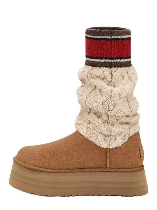 UGG Classic Sweater Letter Boot - Chestnut