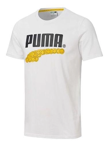 PUMA Club Graphic Printed Short Sleeve Tee - White