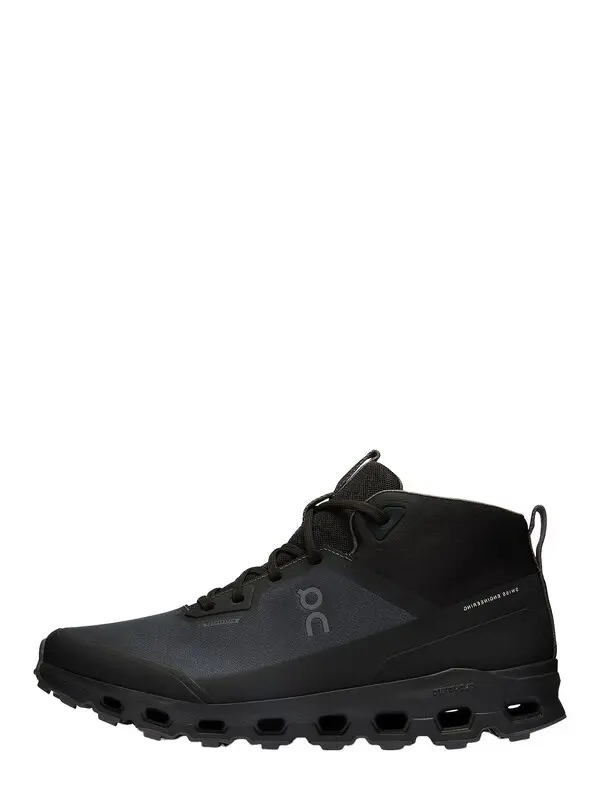 On Cloudroam Waterproof High Top Sneakers - Black/eclipse