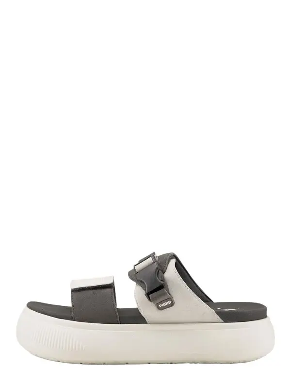 PUMA Suede Mayu Platform Sandals - Gray/black