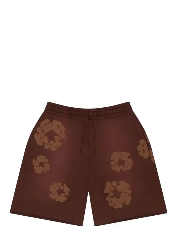DENIM TEARS Cotton Wreath Sweat Shorts - Brown
