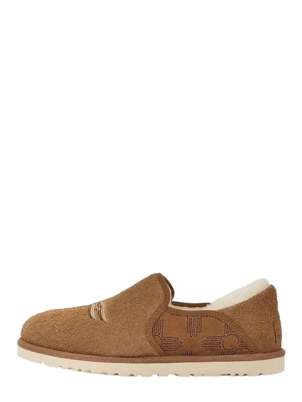 UGG X Cotd Kenton Suede Slip-on Shoes With Embroidery - Chestnut