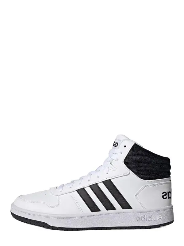 Adidas Hoops 2.0 Mid Top Sneakers - White/black