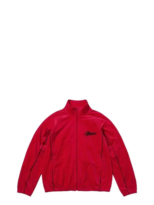 Supreme Ss26 Velour Mesh Track Jacket - Red