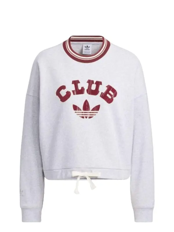 Adidas Collegiate Graphics Crew Sweatshirt - Grey/red