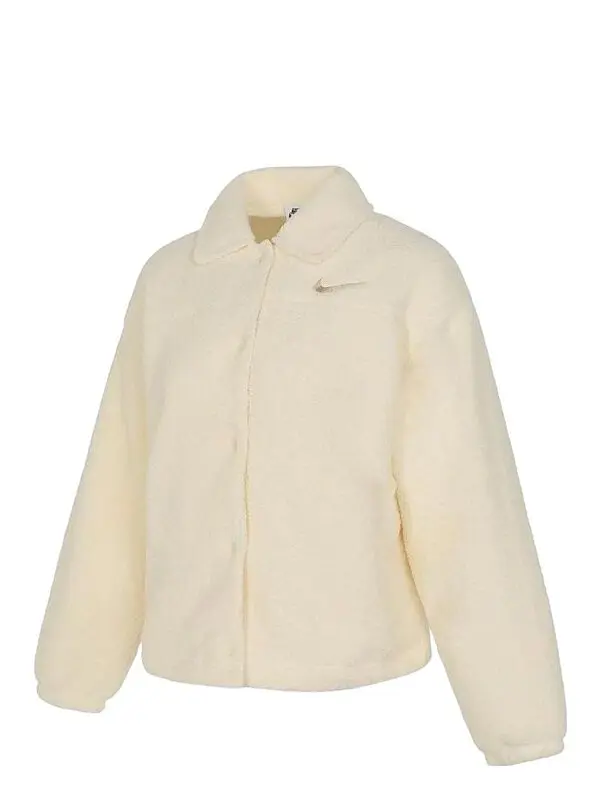 Nike High-pile Collared Jacket - Coconut Milk/hemp