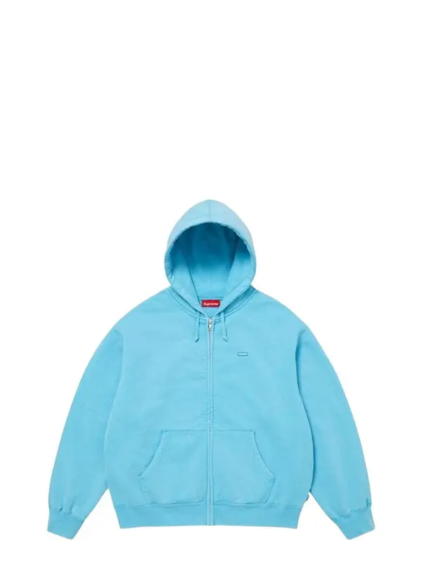 Supreme Ss26 Small Box Zip Up Hooded Sweatshirt - Light Blue