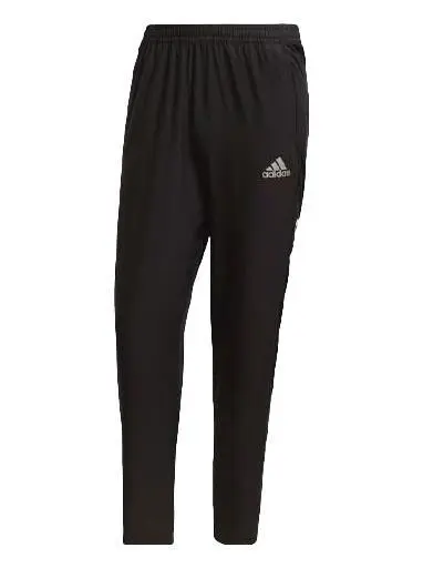 Adidas Logo Sports Running Long Pants/trousers - Black
