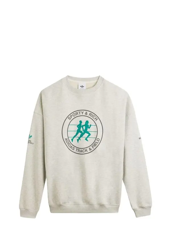 Adidas X Sporty & Rich Crewneck Sweatshirt - Gray