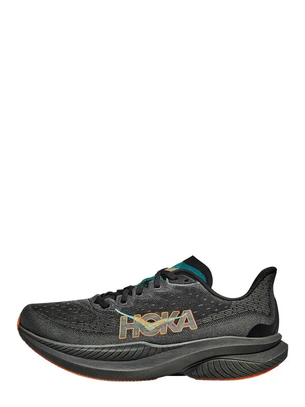 Hoka One One Mach 6 Running Shoes - Black/electric Tangerine