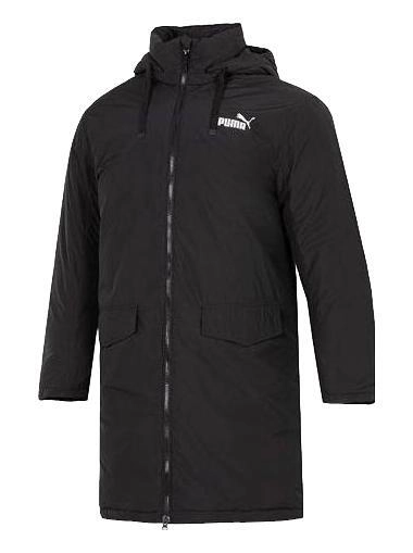 PUMA Padded Down Jacket With Logo - Black