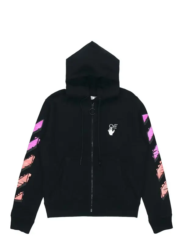 Off-White Gradient Zipper Classic Hoodie - Black