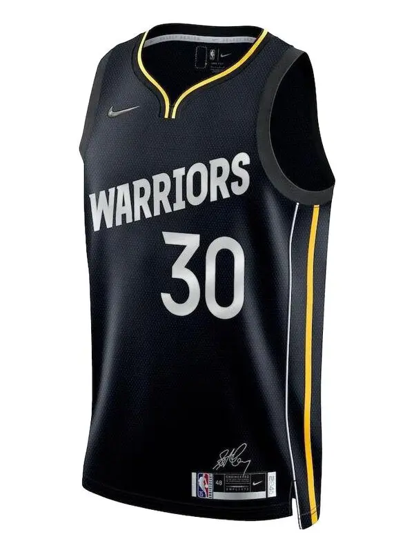Nike X Nba Golden State Warriors Stephen Curry 30 Icon Edition Jersey - Black