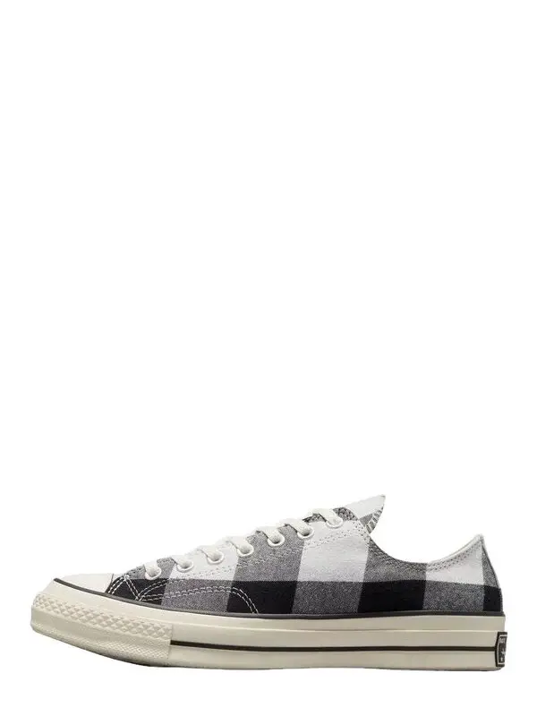 CONVERSE Beyond Retro X Chuck 70 Low Upcycled Flannel Sneakers - Black/grey/pristine